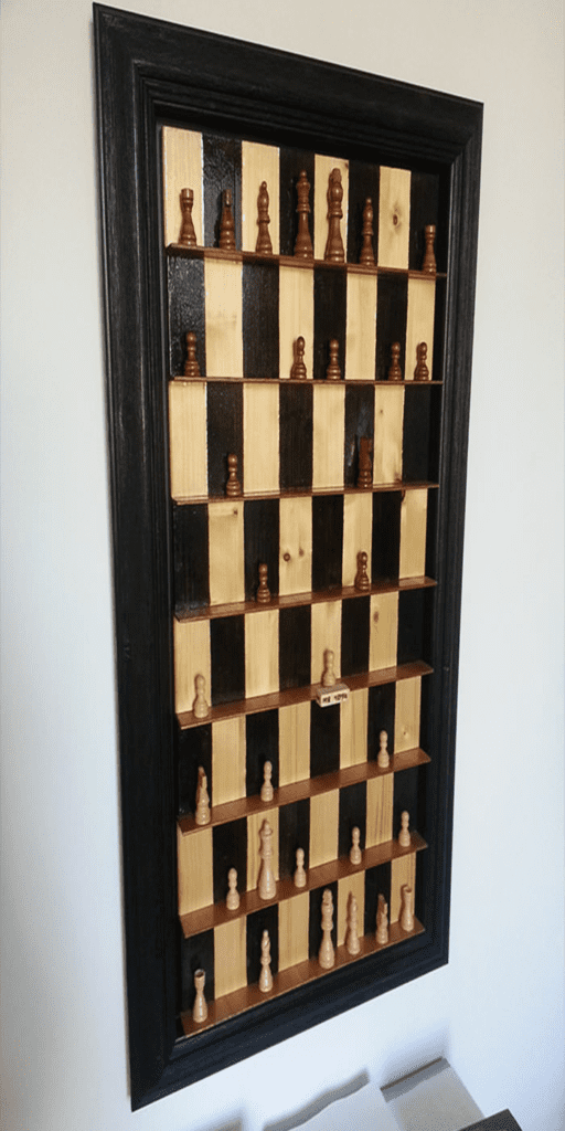 Vertical Chess Board To Hang On Your Study Wall - The DIY Life