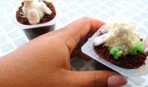 Cute Bunny Pudding Cups for Easter - The DIY Life