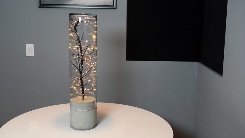 DIY Indoor And Outdoor Concrete Lamp - The DIY Life