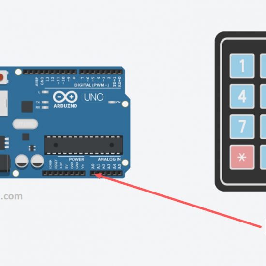 Circuit - 4x4 Keypad To One Arduino Input - The DIY Life