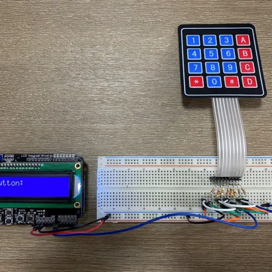 Keypad Breadboard Connections For One Arduino Input - The DIY Life