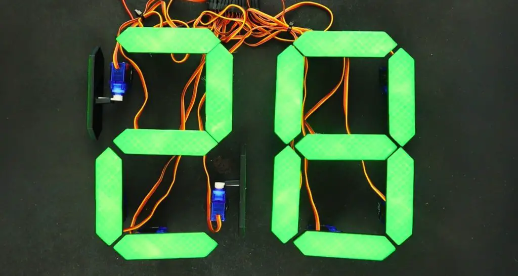 Mechanical 7 Segment Display Driven By An Arduino Mega - The DIY Life