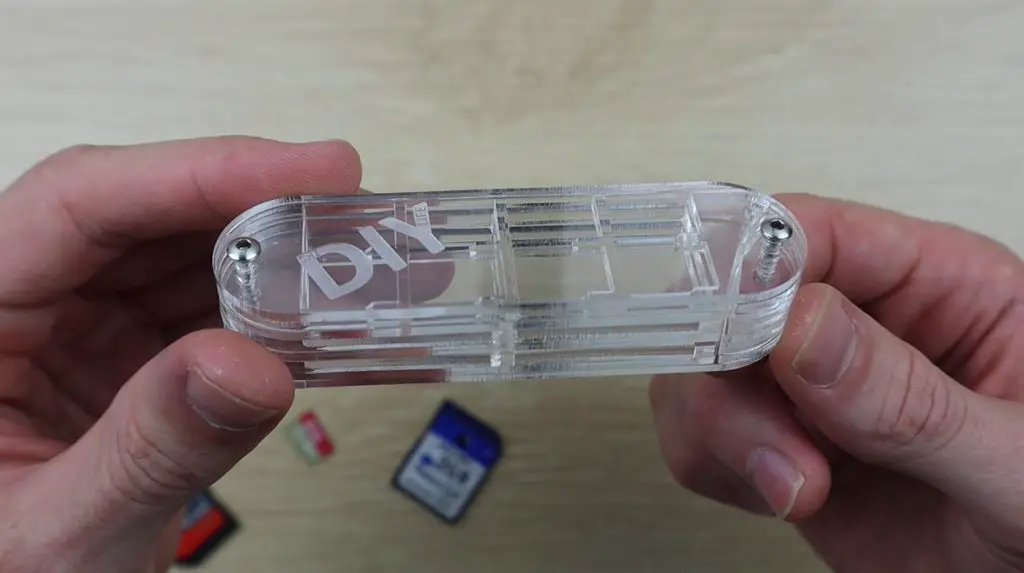 Make Your Own Acrylic SD Card Storage Multi-tool - The DIY Life