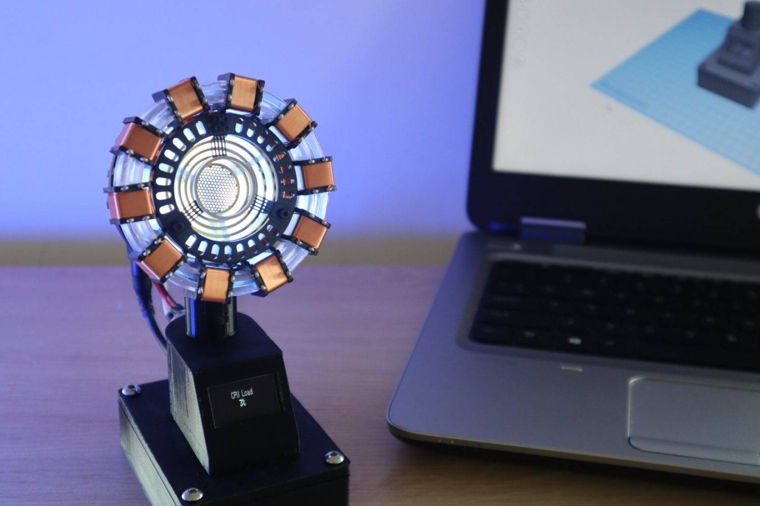 DIY Arc Reactor CPU Performance Monitor, Powered By An Arduino - The DIY Life