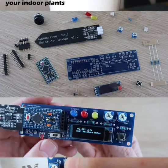 Arduino Based Soil Moisture Monitor In Pot - The DIY Life
