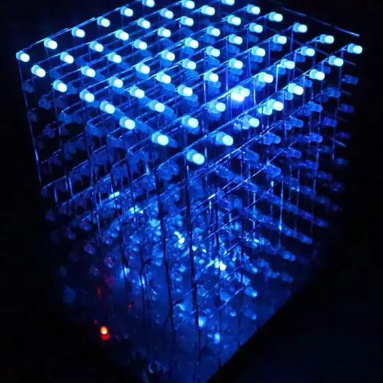 LED Cube LEDs Positioned On Template - The DIY Life