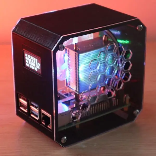Raspberry Pi 4 Desktop Case With LED Lighting - The DIY Life