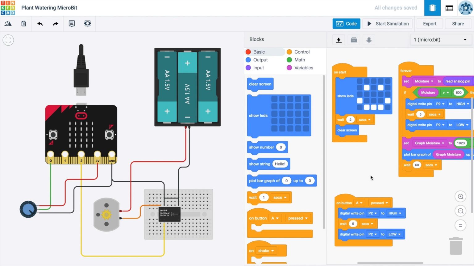 Micro:bit Automatic Plant Watering System - The DIY Life