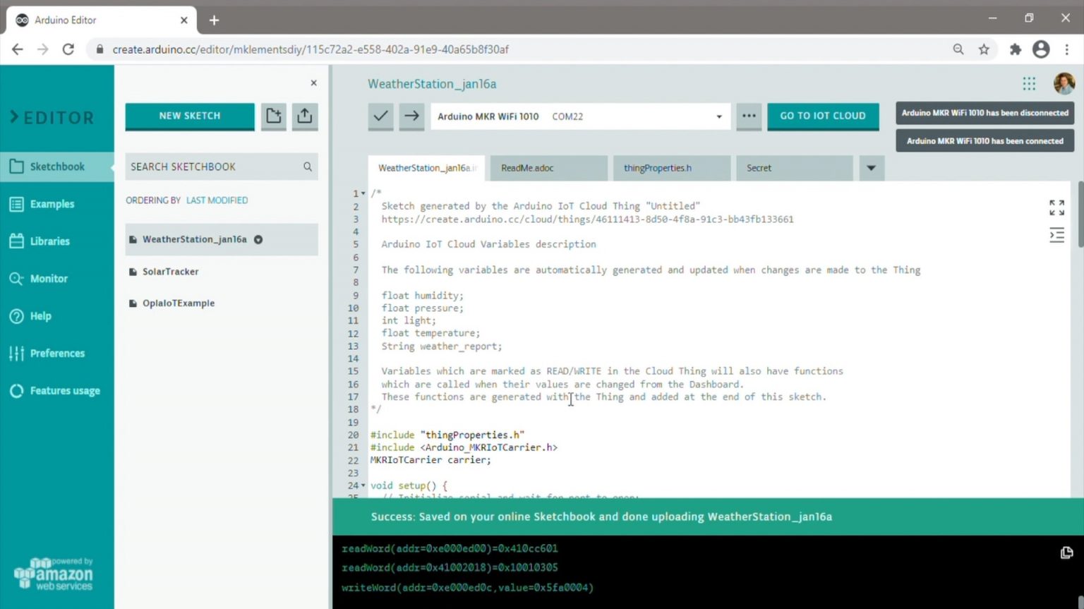 Making an Arduino Oplà IoT Weather Station with Cloud Dashboard - The ...