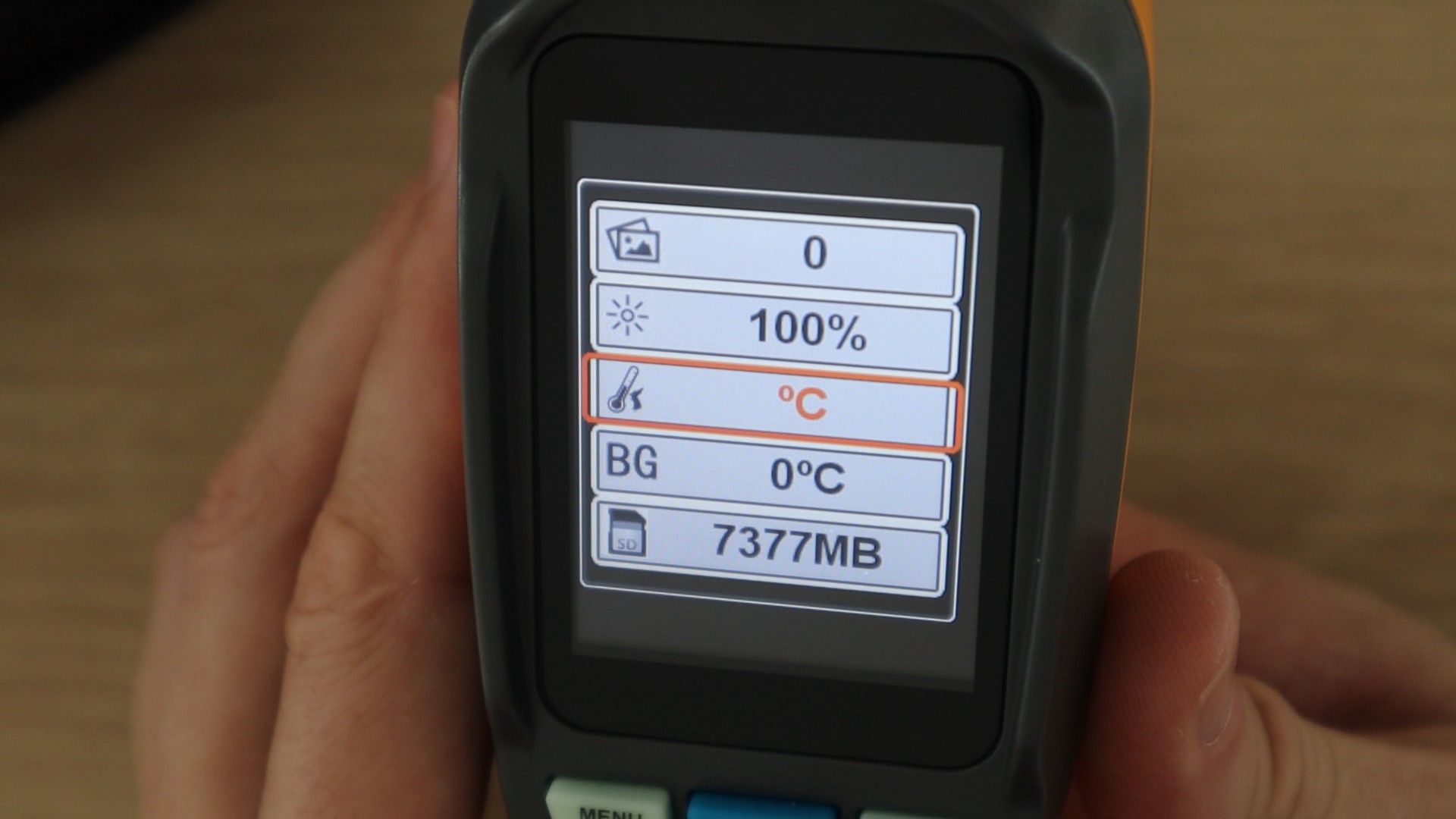 Thermal Camera Menu Options - The DIY Life