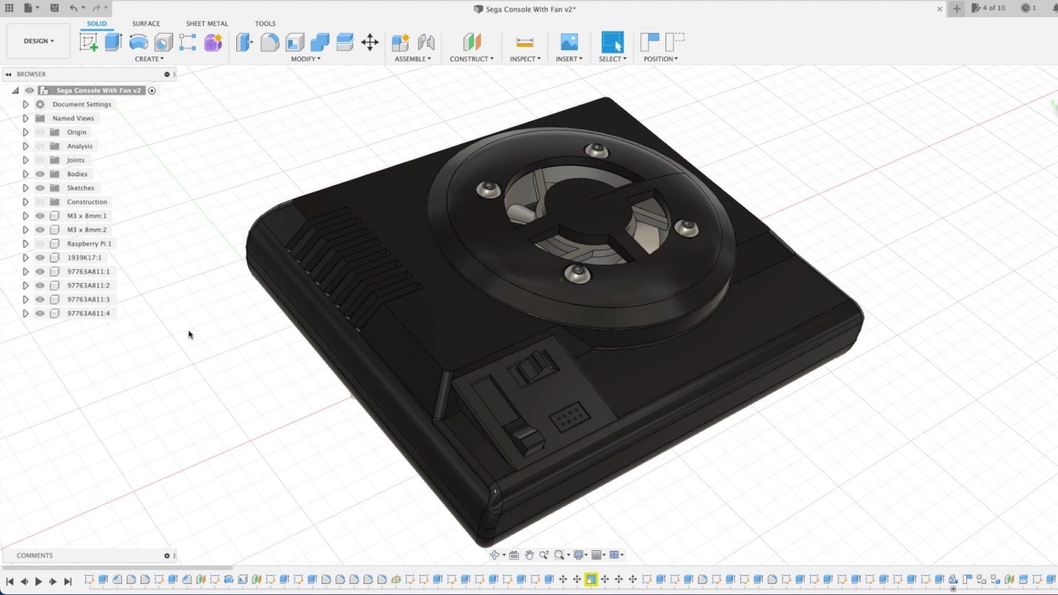 Mini Sega Genesis Console Powered By A Raspberry Pi 4 Running RetroPie ...