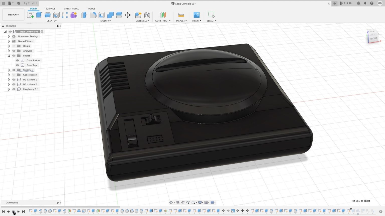 Mini Sega Genesis Console Powered By A Raspberry Pi 4 Running RetroPie ...