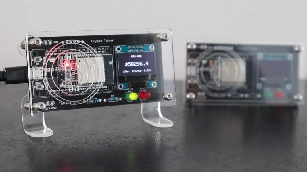 Bitcoin Ticker Using An ESP32 and OLED Display - The DIY Life