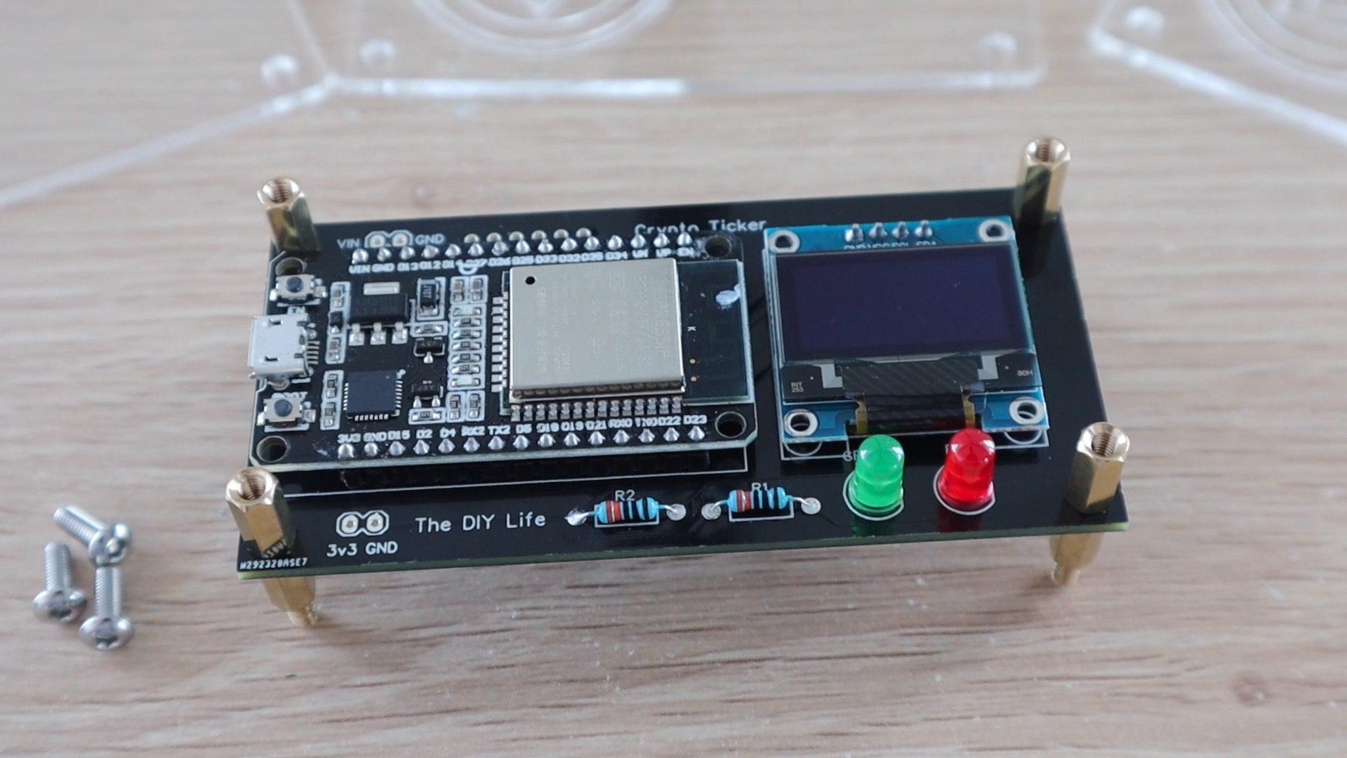 Bitcoin Ticker Using An ESP32 and OLED Display - The DIY Life