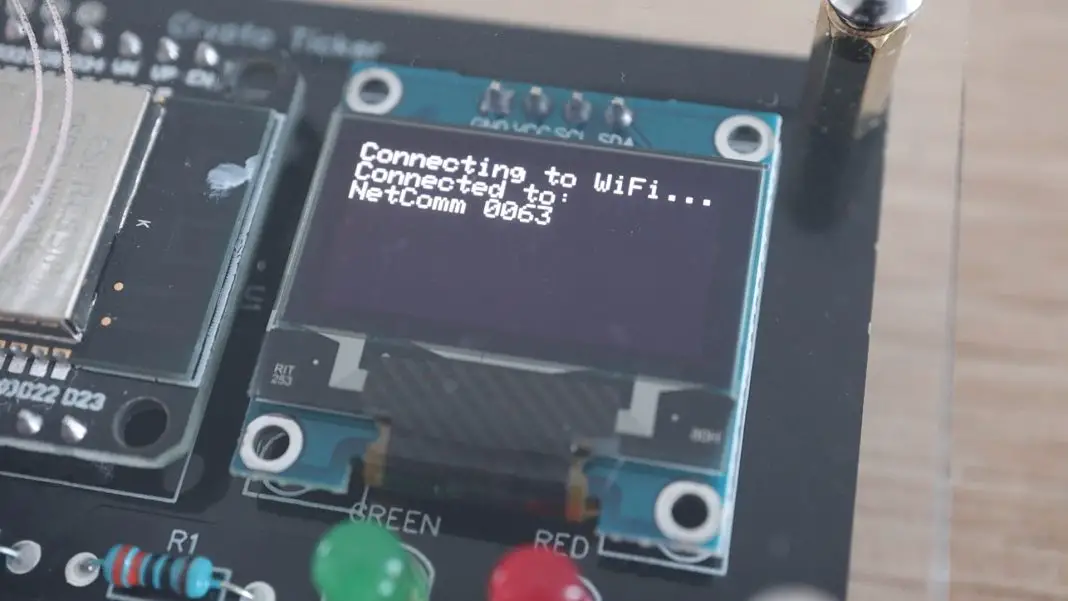 Bitcoin Ticker Using An ESP32 and OLED Display | The DIY Life
