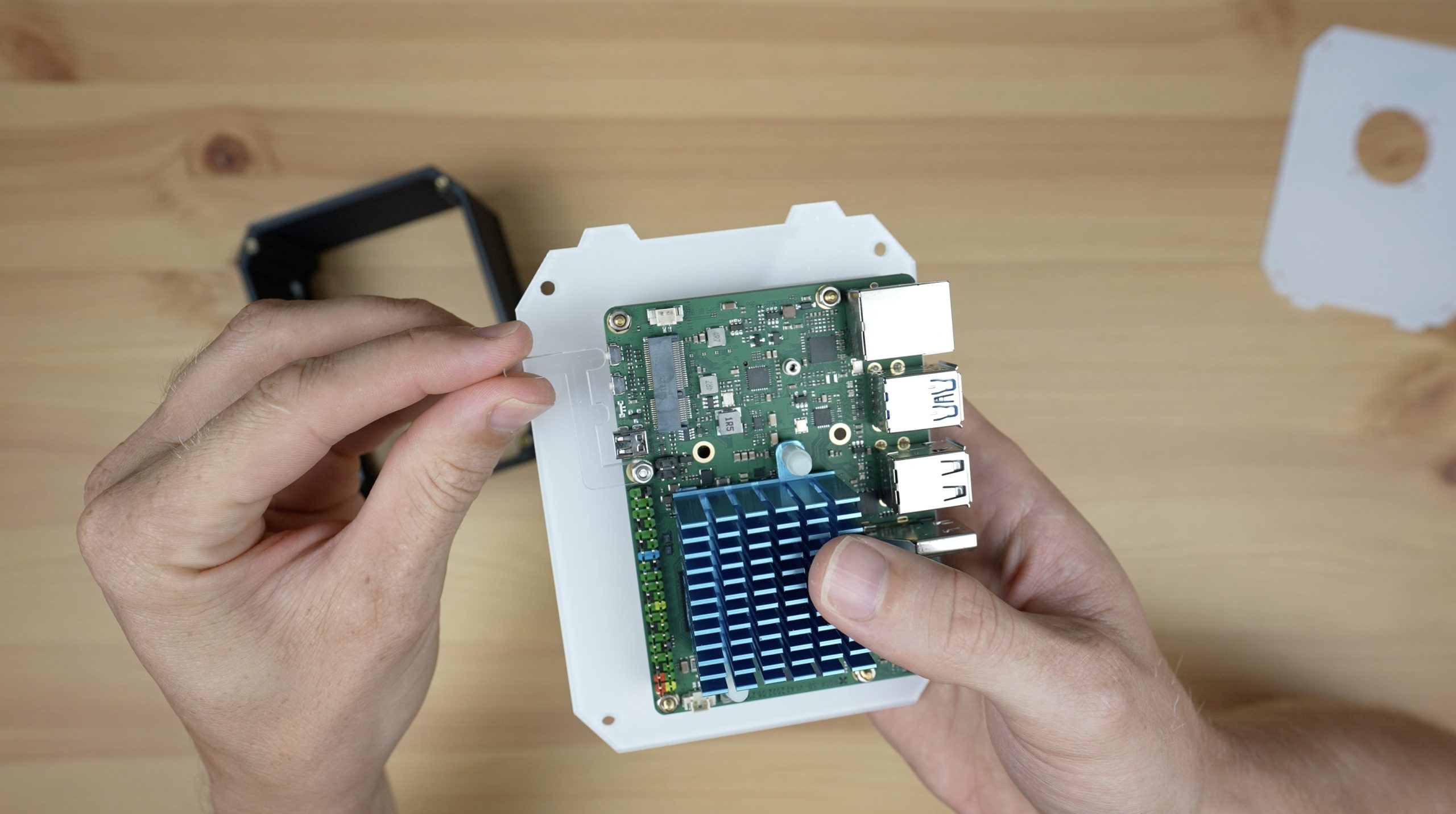 Clear Acrylic Button Bracket Installed - The DIY Life