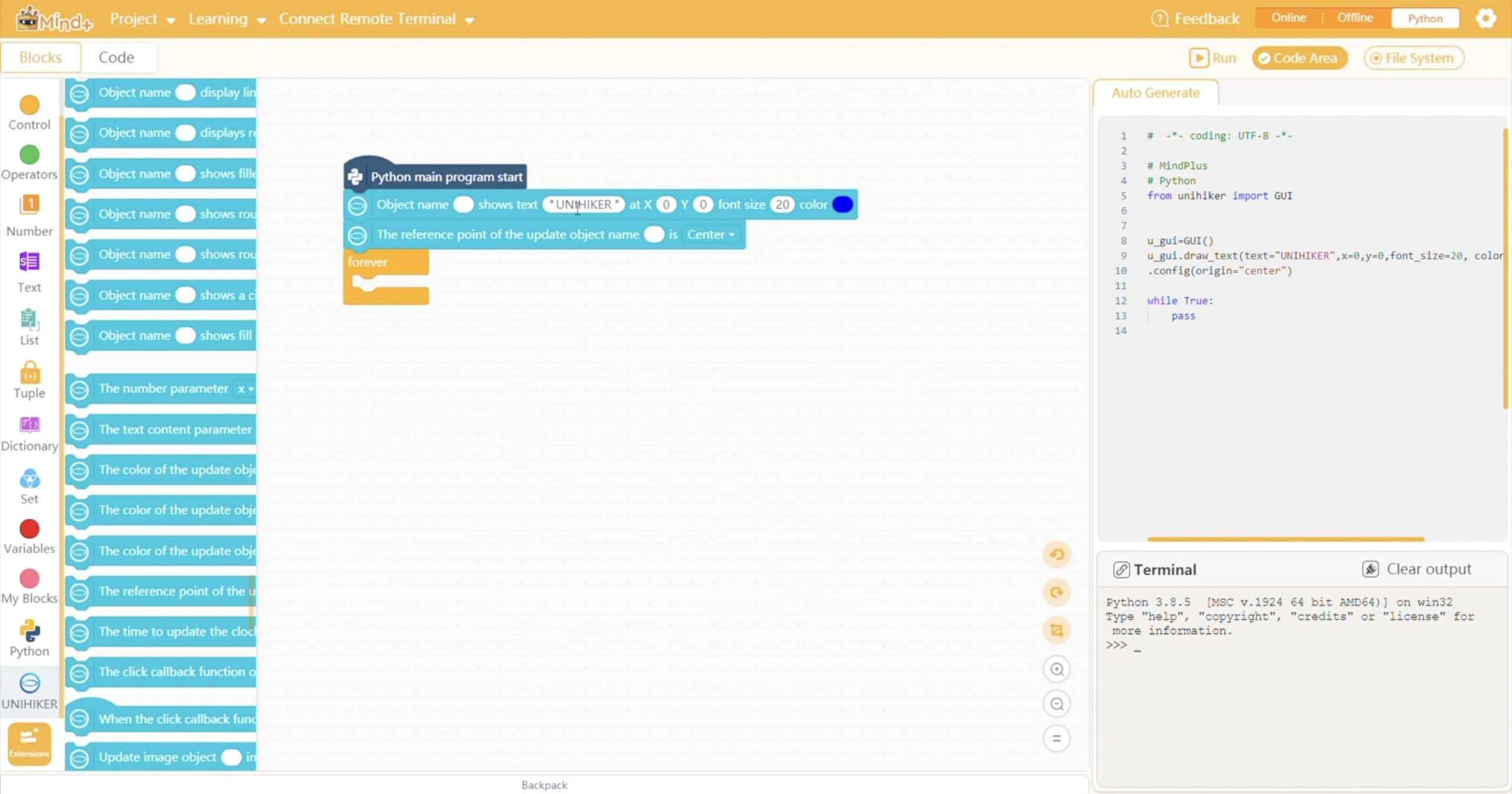 Block Coding The Unihiker - The DIY Life