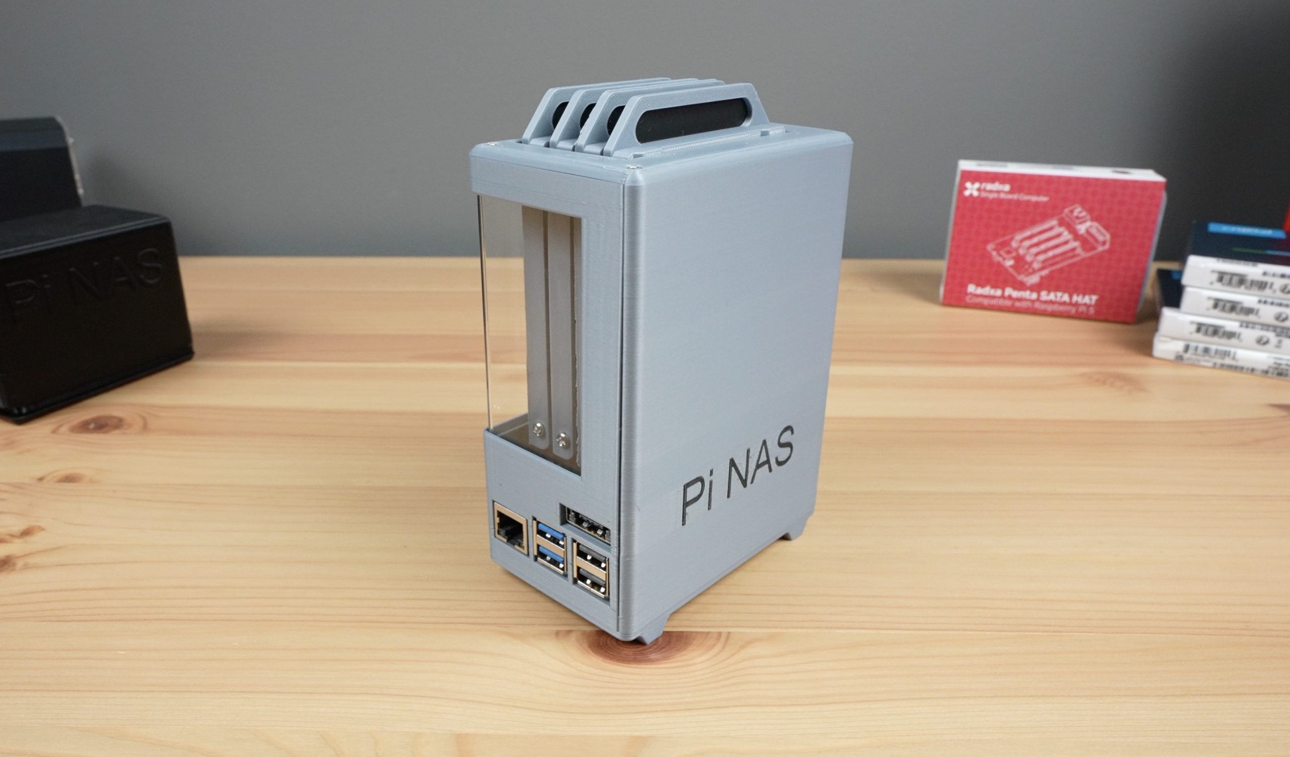 Pi 5 Nas Case With Drives Back - The DIY Life