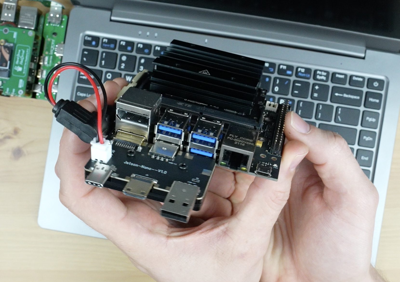 Adaptor Board Plugged Into NVIDEA Jetson Nano - The DIY Life