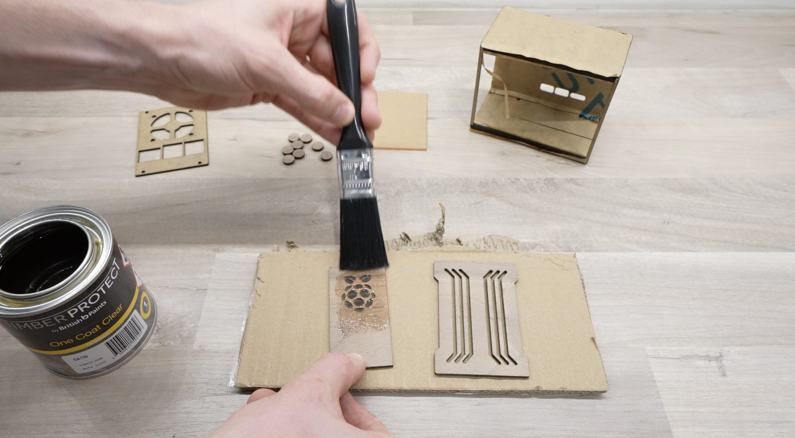 Varnishing Walnut Plywood Parts - The DIY Life