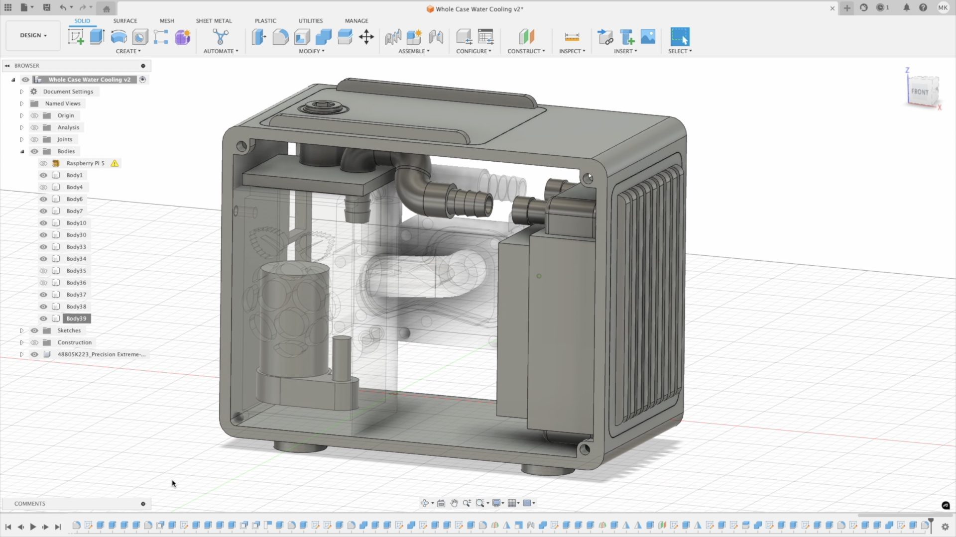 Raspberry Pi 5 Case With An Integrated Water-Cooling Loop - The DIY Life
