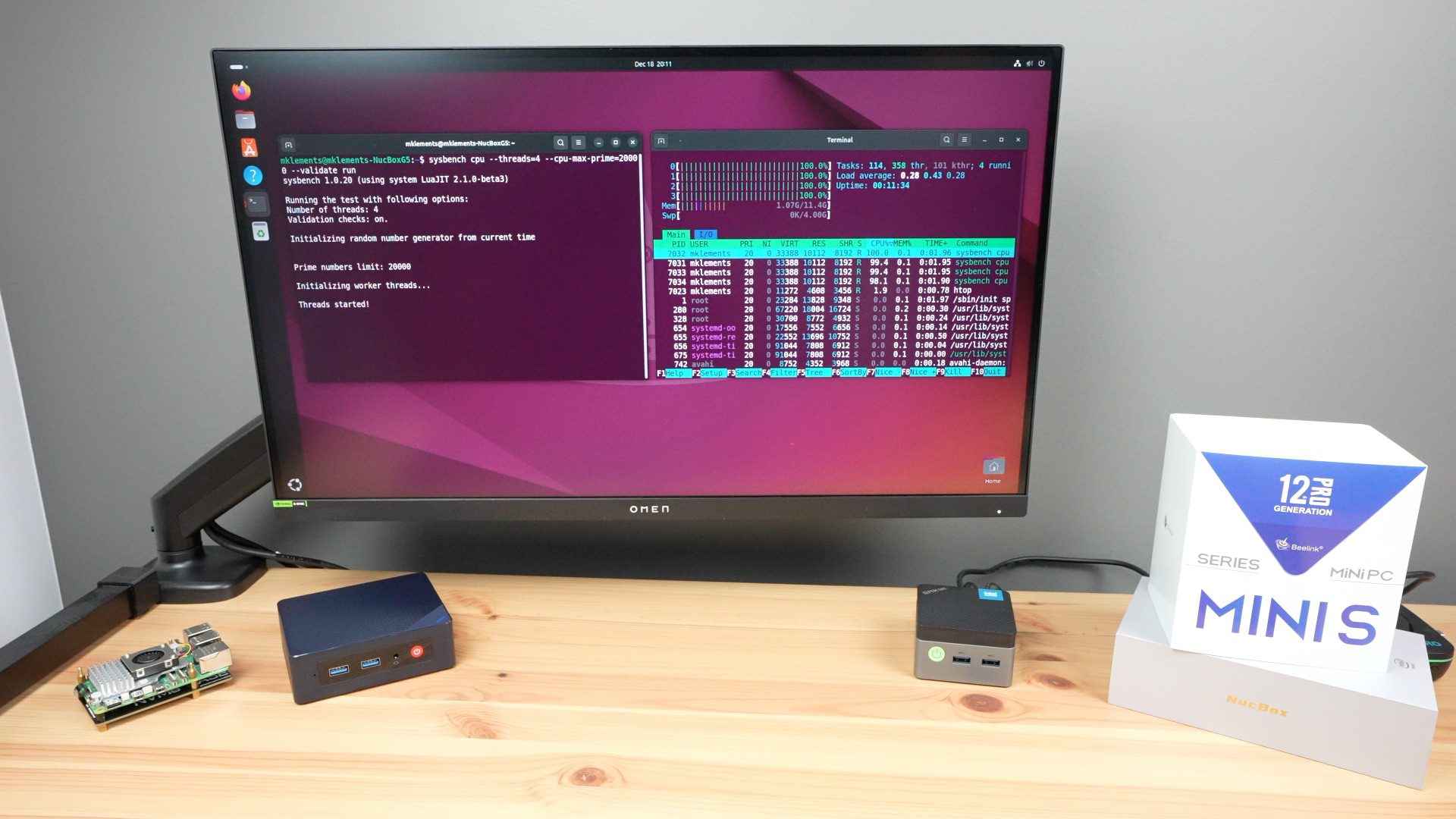 Sysbench CPU Benchmark Running - The DIY Life
