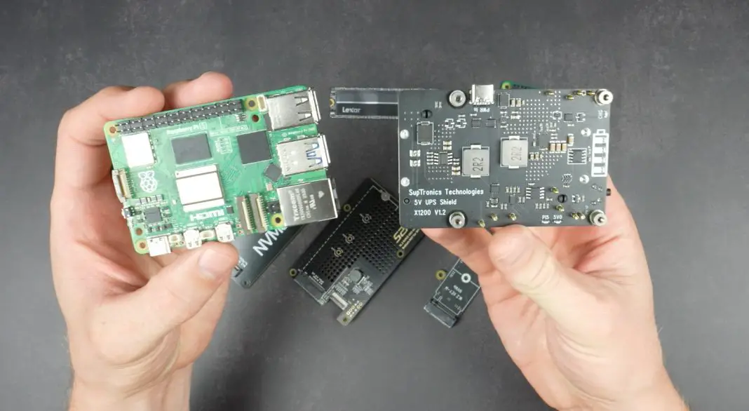 Ultimate Raspberry Pi 5 Desktop Server with UPS, NVMe Drive & Stats ...