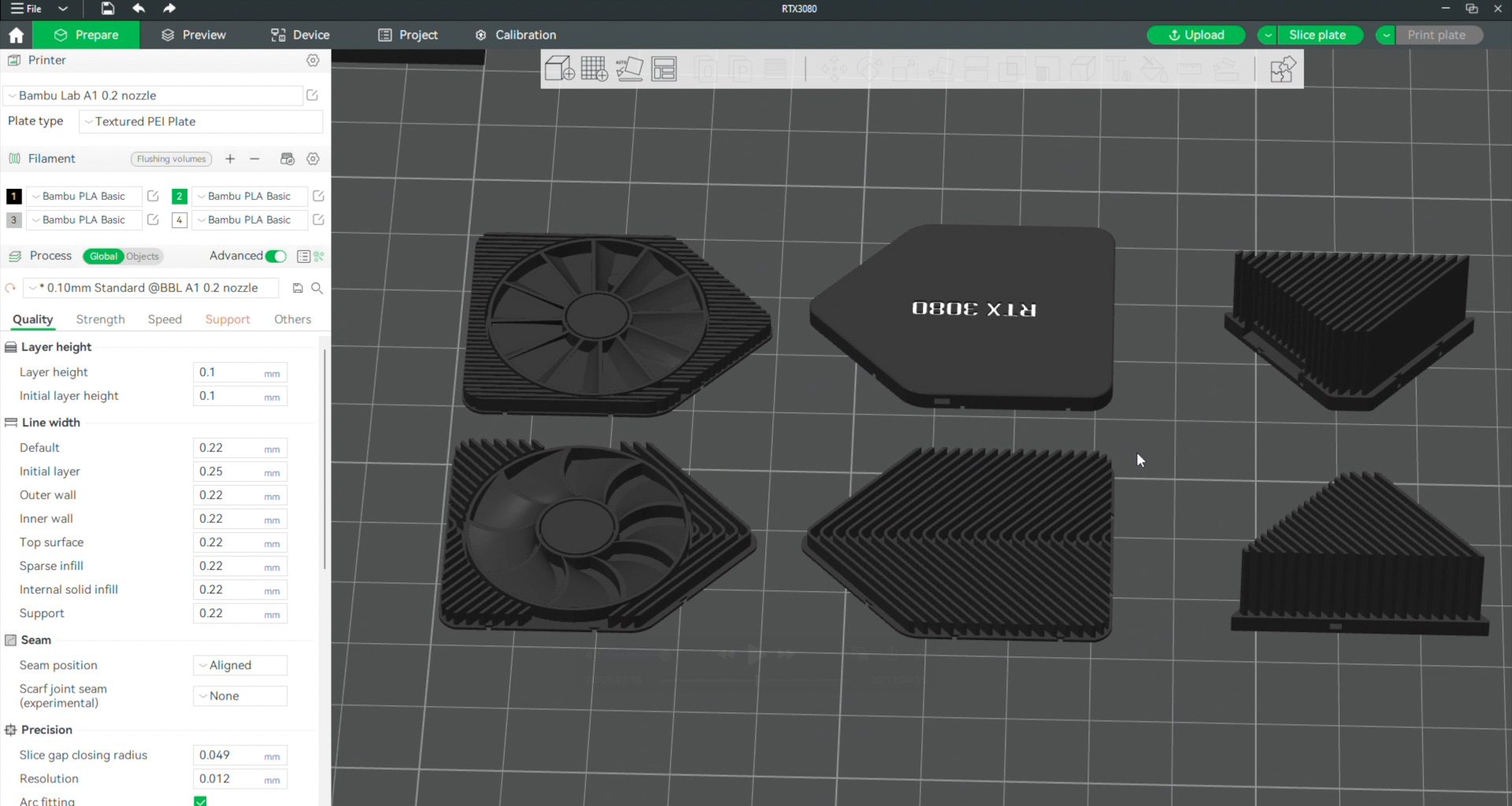 GPU Components Sliced For Printing - The DIY Life