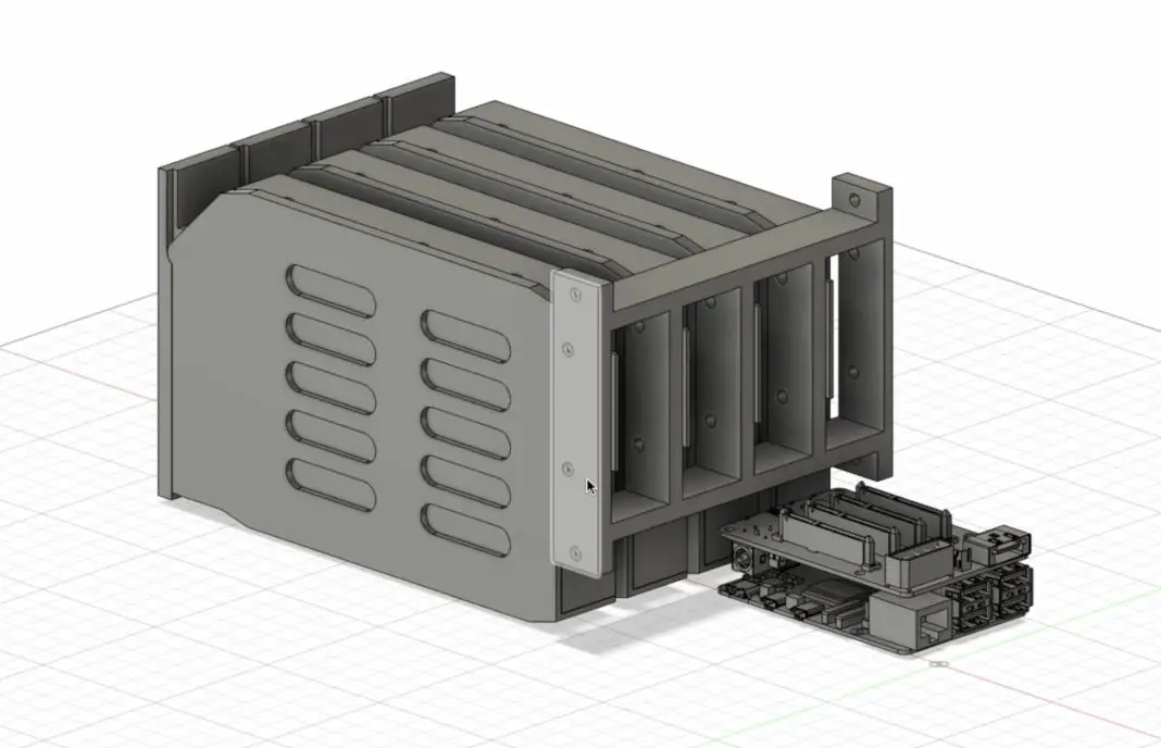 Building a 4-Bay 3.5" NAS with a Raspberry Pi 5 and 3D Printed ...