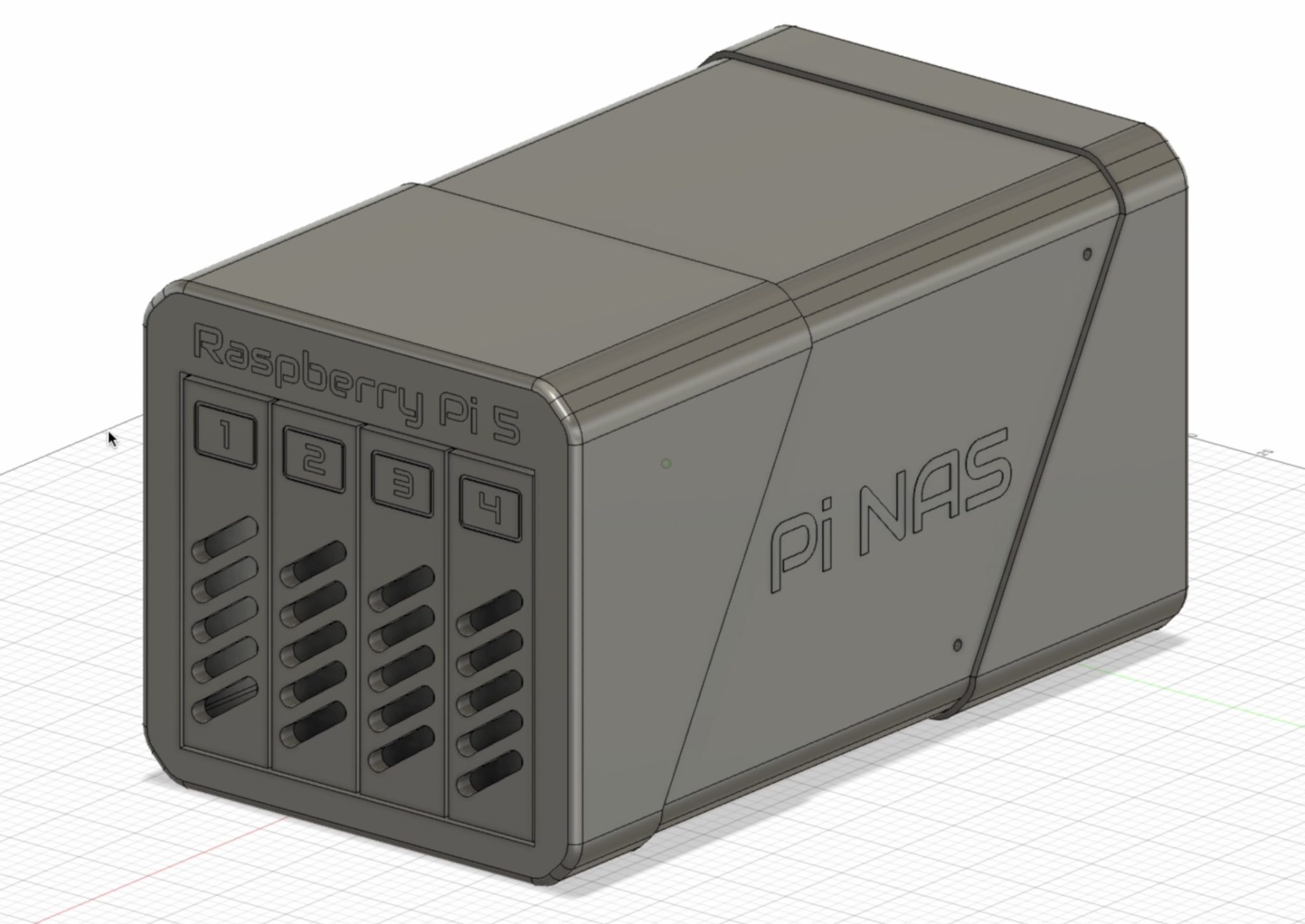 Building a 4-Bay 3.5" NAS with a Raspberry Pi 5 and 3D Printed ...