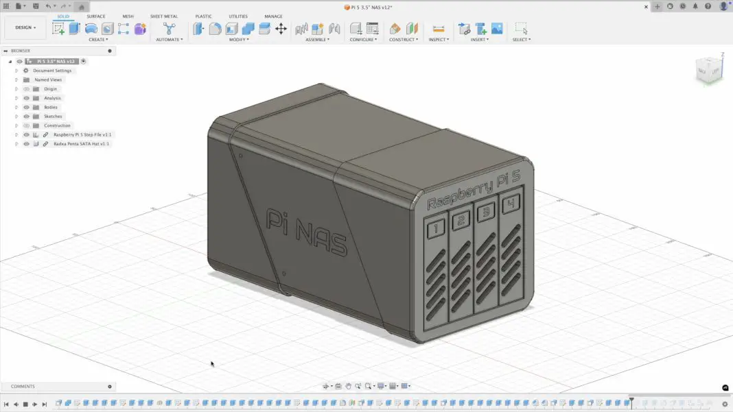 Building a 4-Bay 3.5" NAS with a Raspberry Pi 5 and 3D Printed ...