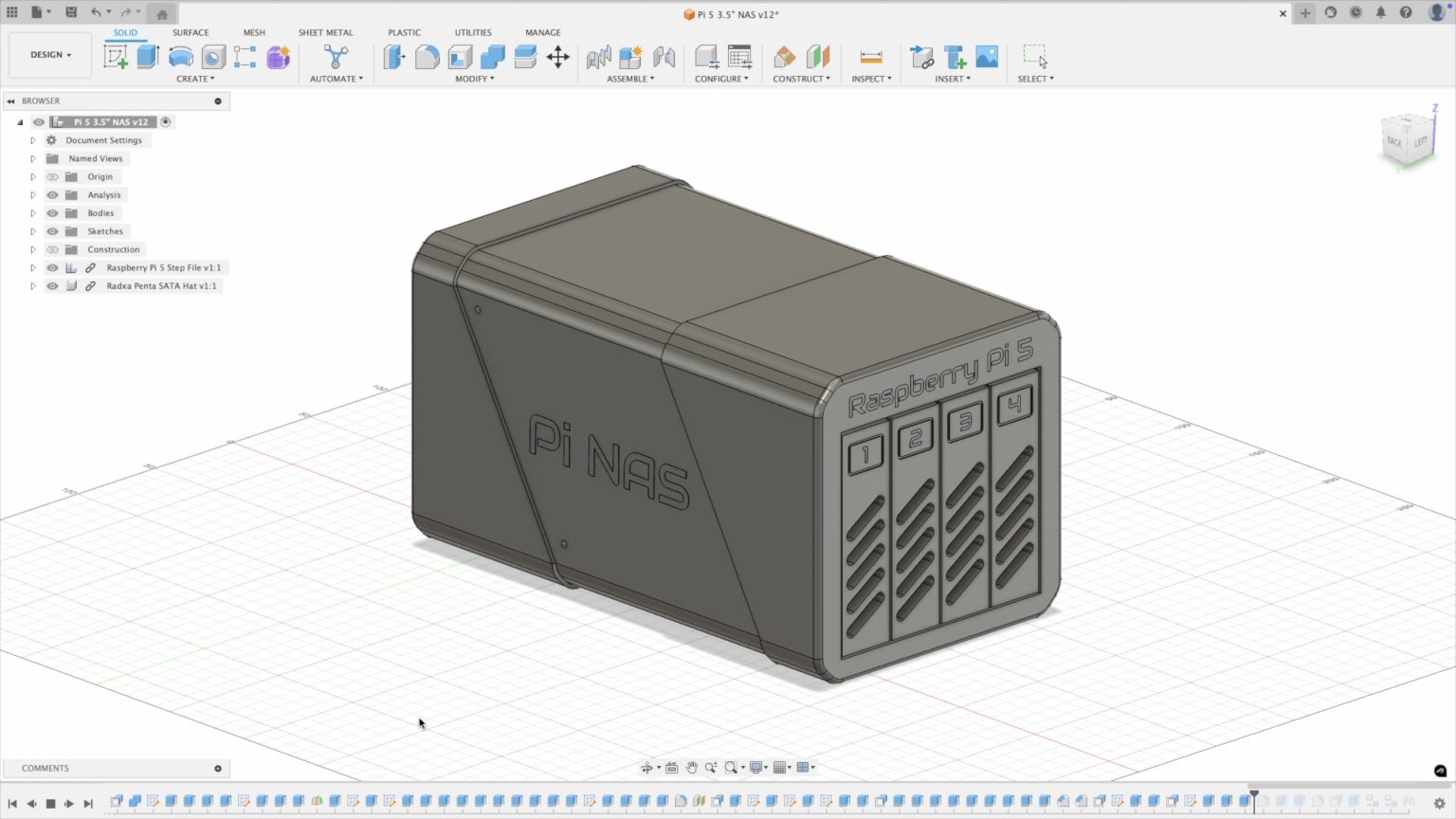 Building a 4-Bay 3.5" NAS with a Raspberry Pi 5 and 3D Printed ...