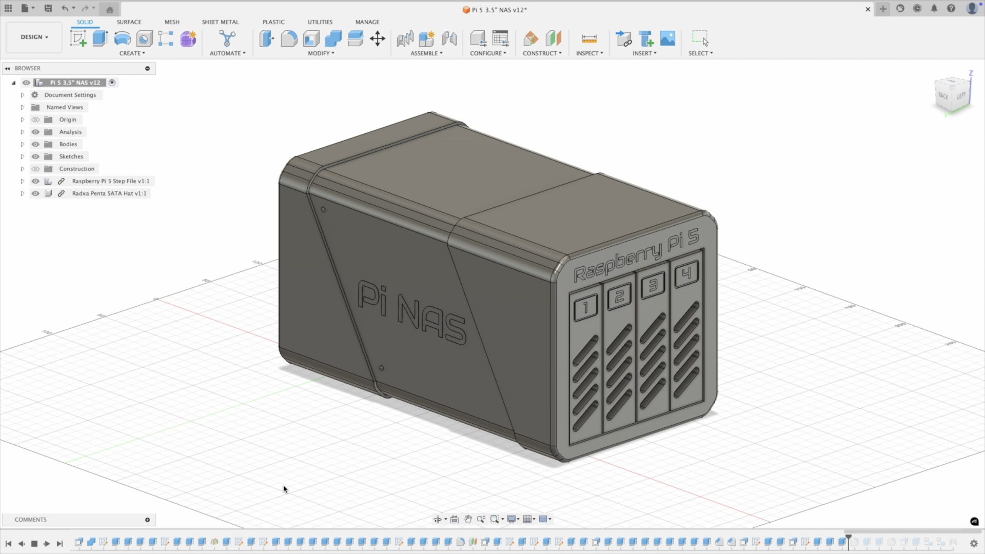 Building a 4-Bay 3.5" NAS with a Raspberry Pi 5 and 3D Printed ...