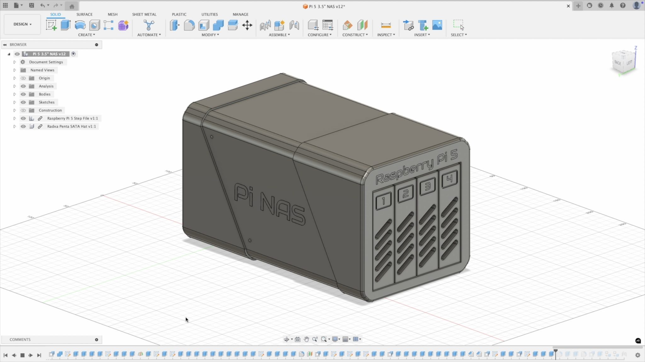 Building a 4-Bay 3.5" NAS with a Raspberry Pi 5 and 3D Printed ...
