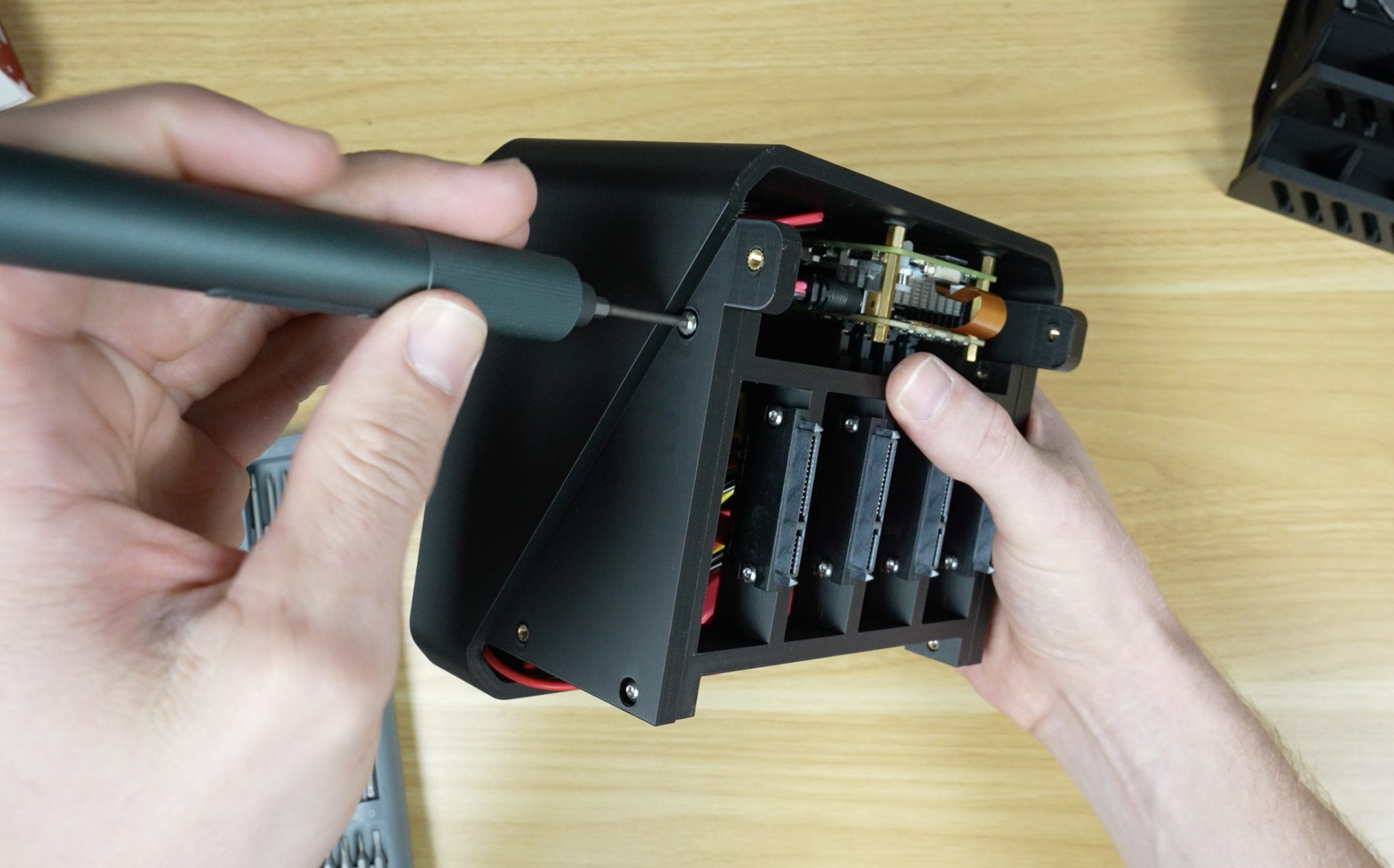 Screwing Connector Stack Into Place - The DIY Life